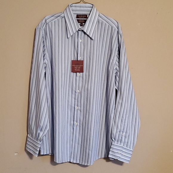 Covington | Shirts | Covington Modern Fit Blue White Striped Button ...